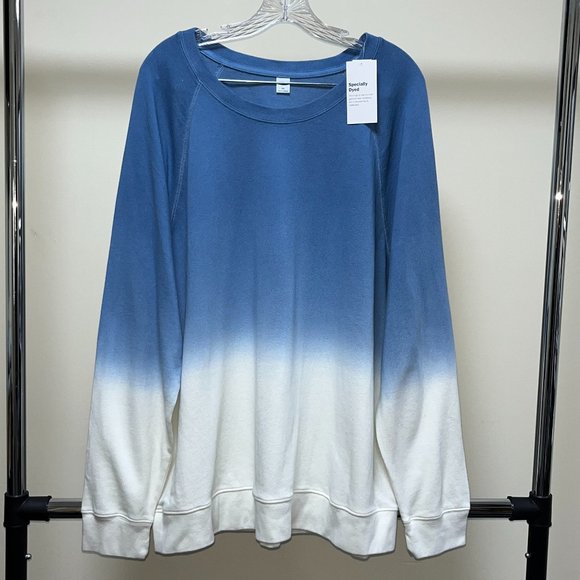 Old Navy | Tops | Old Navy Bluewhite Ombre Crewneck | Poshmark